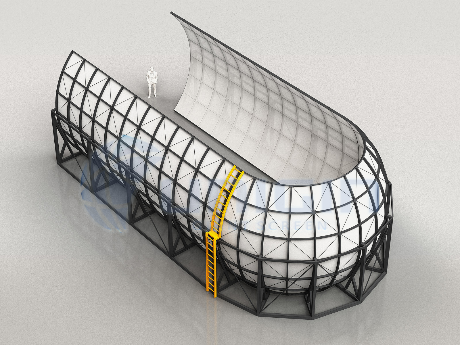 Flying Simulator, Digital Dome Screen - UNIGIN SCREEN